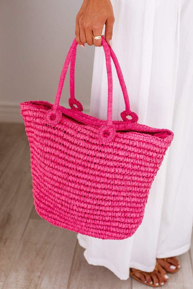 Shop Priceless | Day Off | Hot Pink | Straw | Tote